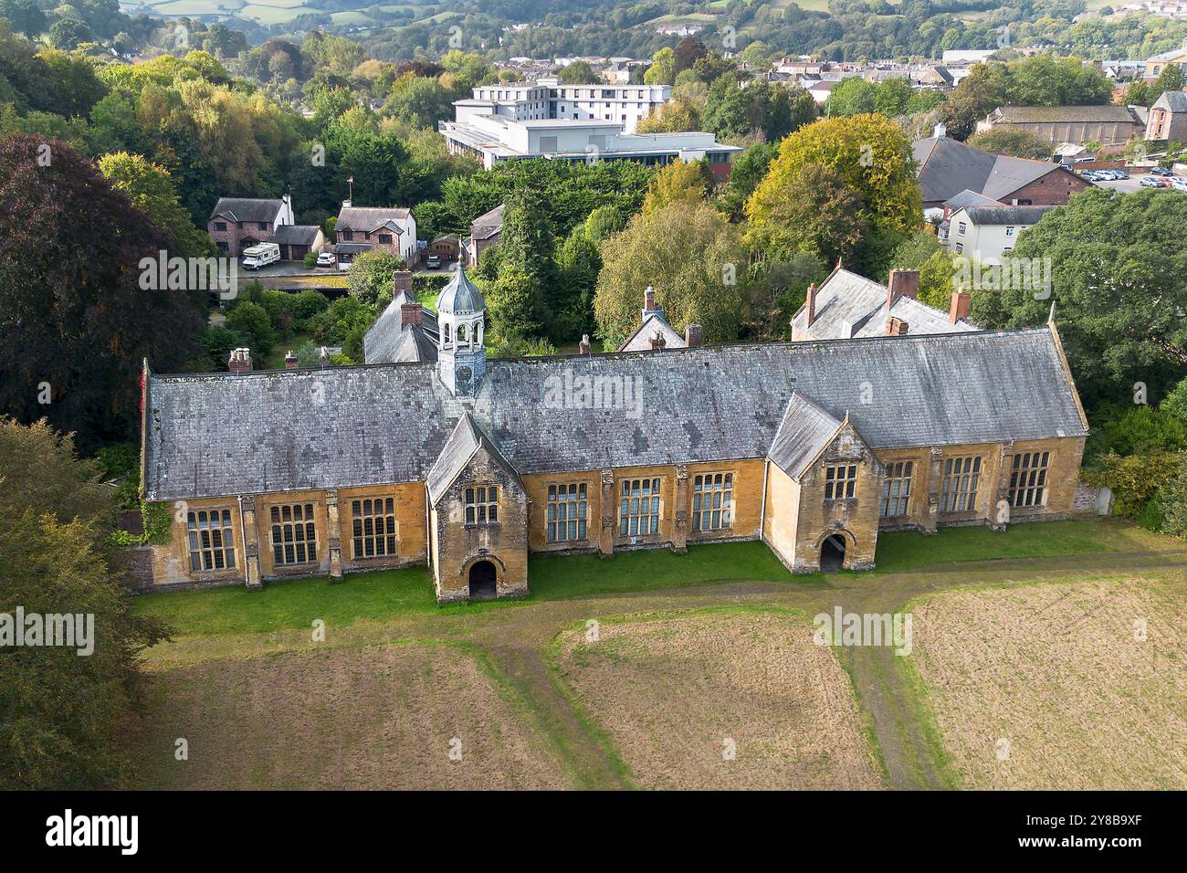 General view of the Old blundells's School in Tiverton, devon, which is ...