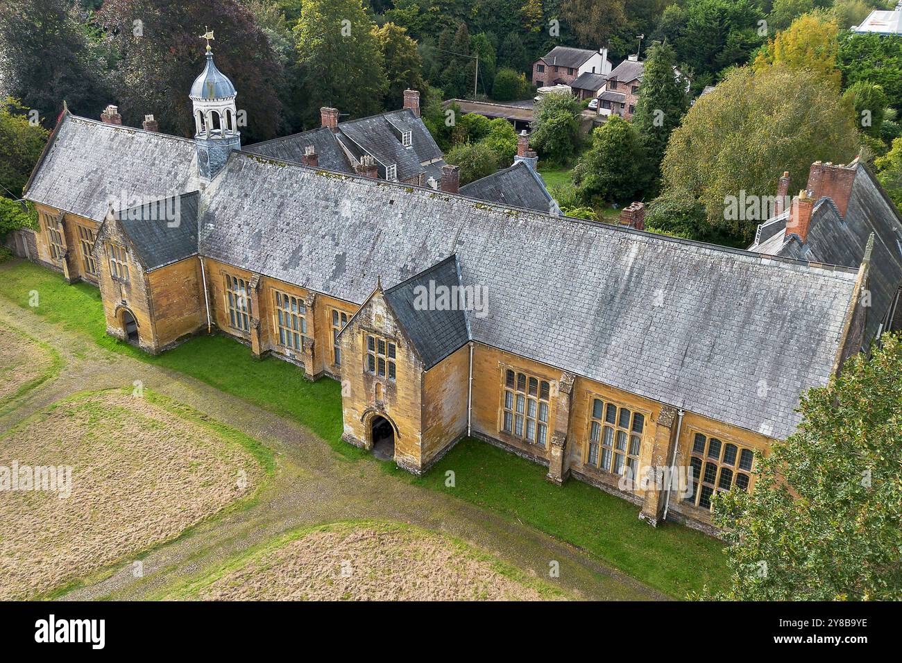 General view of the Old blundells's School in Tiverton, devon, which is ...