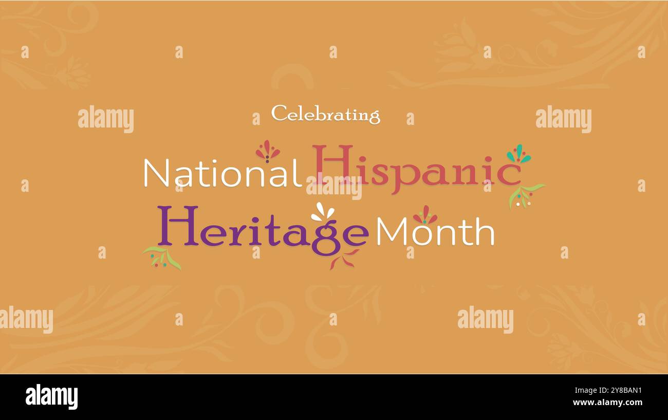 Hispanic heritage month. Vector web banner, poster, card for social ...