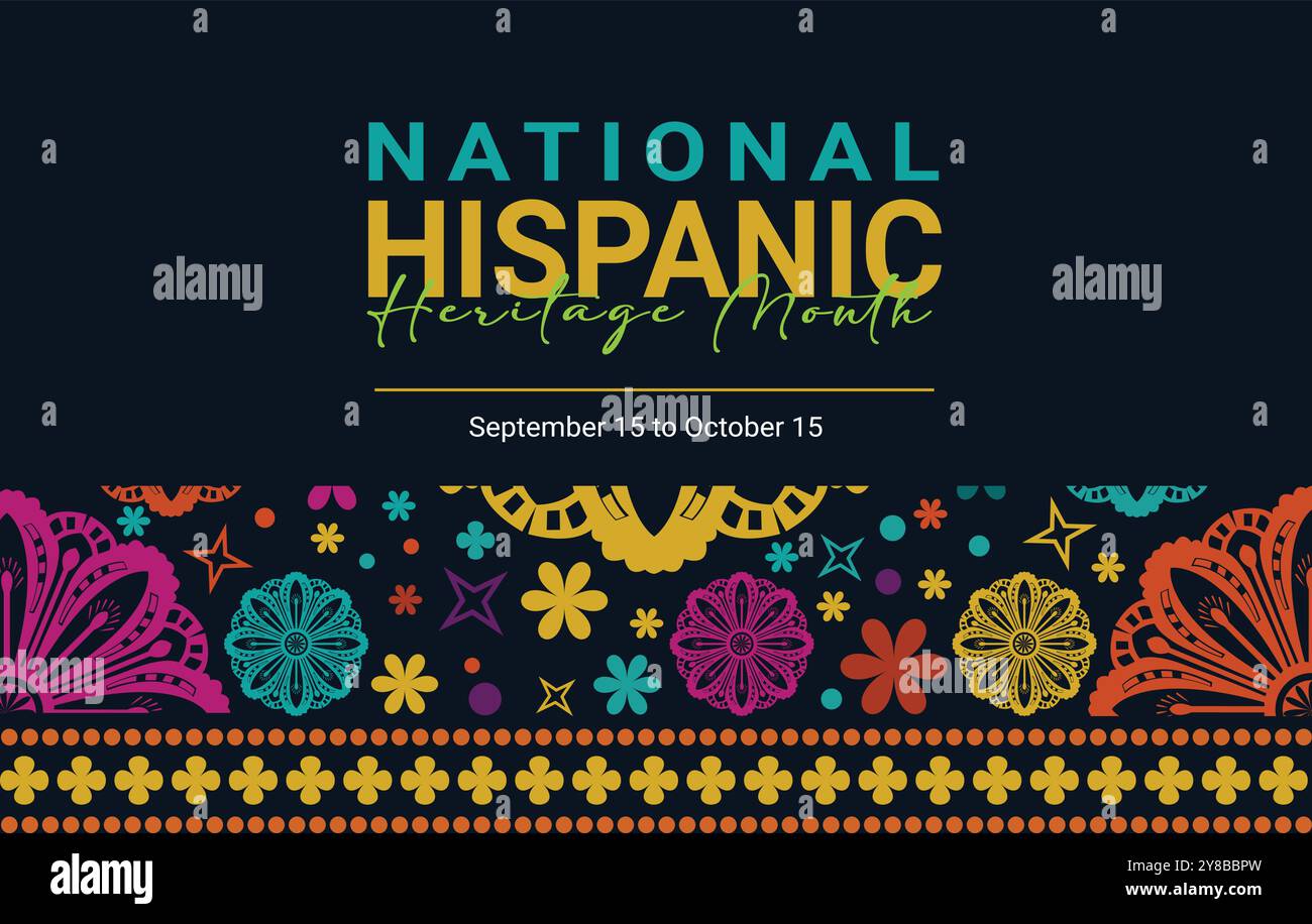 Hispanic heritage month. Vector web banner, poster, card for social media, networks. Greeting ...