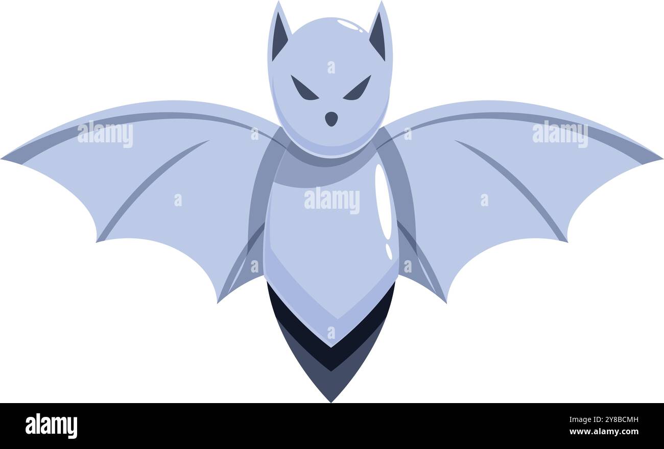Cartoon grey bat spreading its wings, a perfect illustration for ...