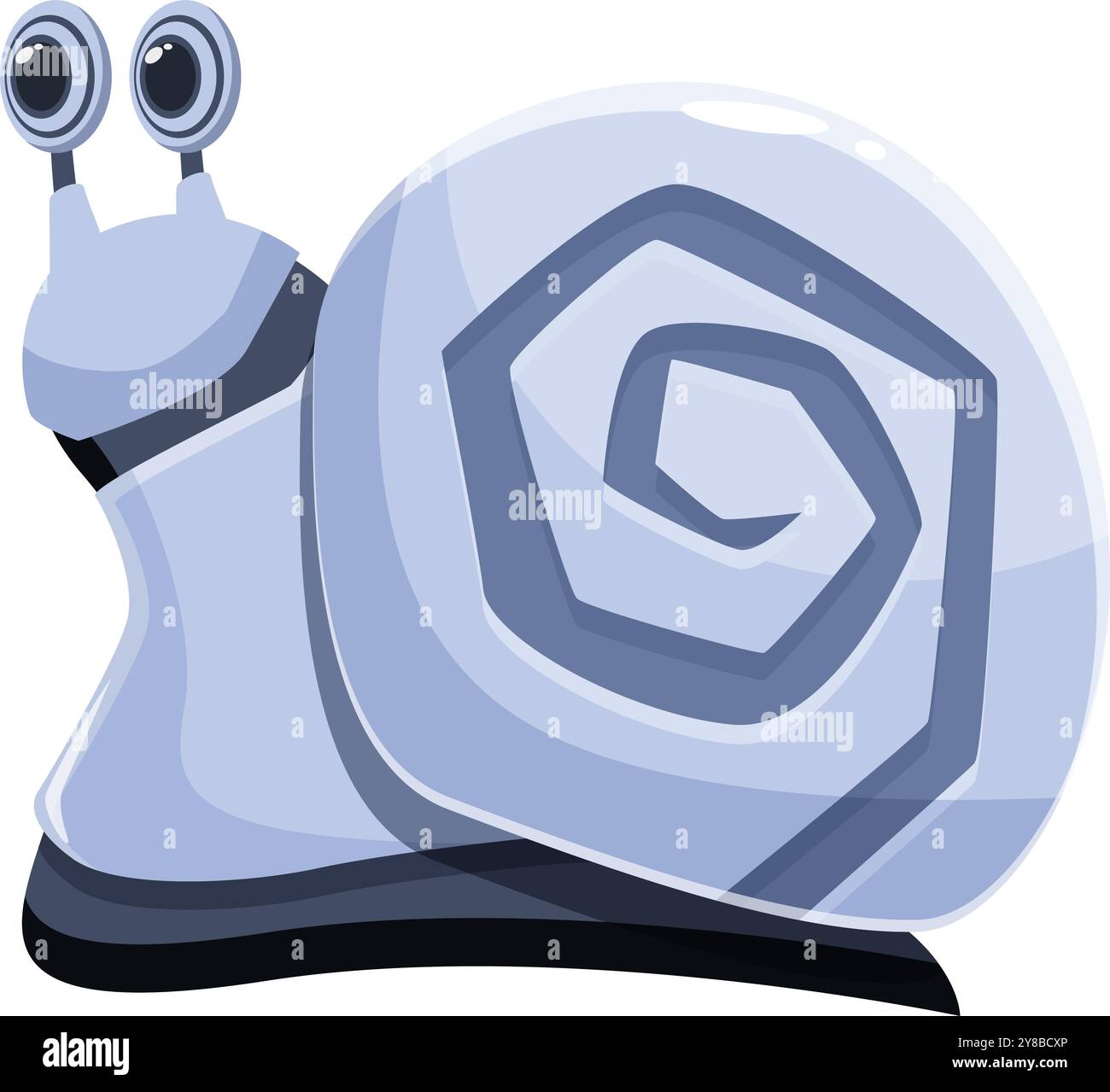 Cartoon snail is crawling slowly with a spiral shell on its back Stock ... Cartoon snail is crawling slowly with a spiral shell on its back Stock ...