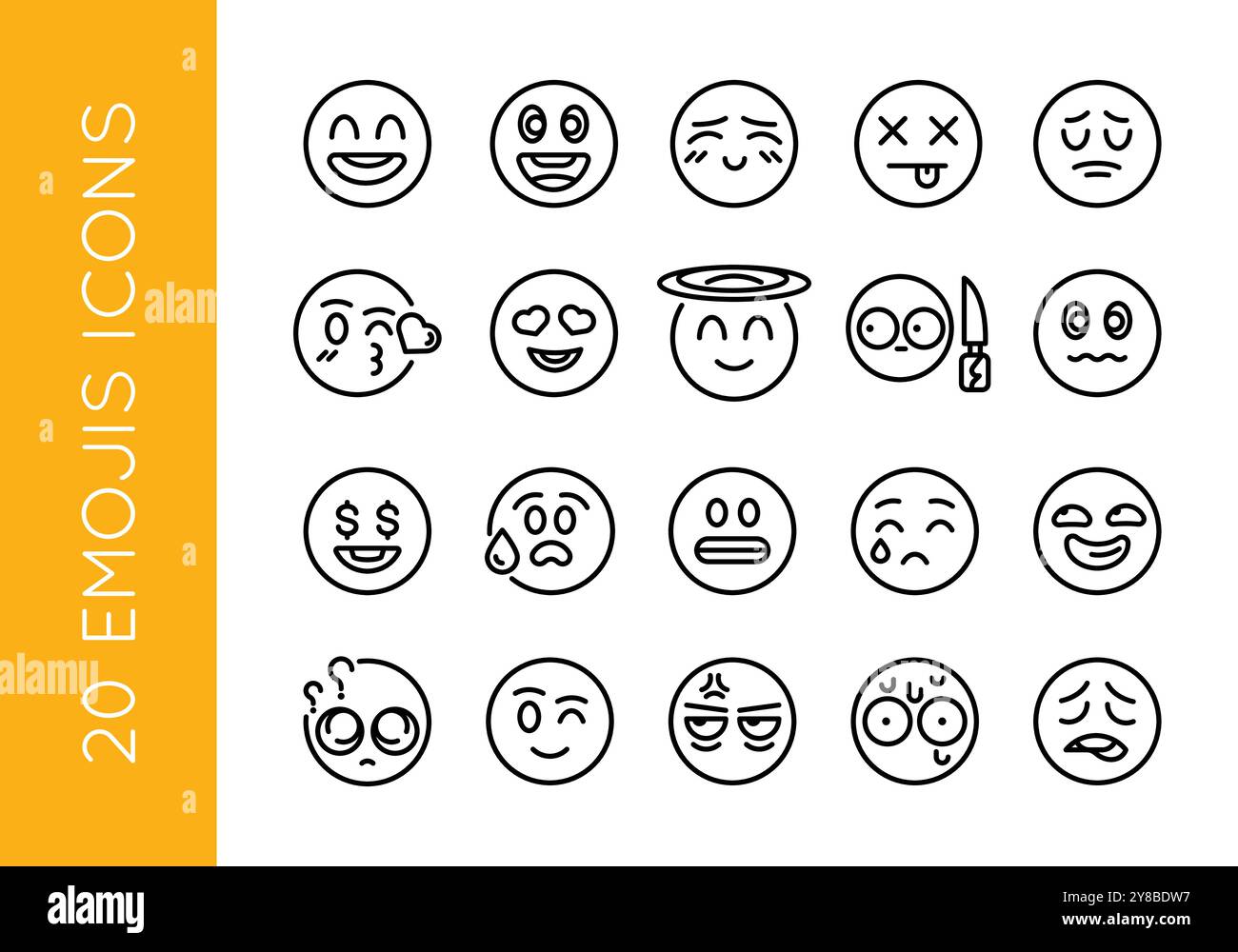 Emojis Icon Set Stock Vector Image & Art - Alamy