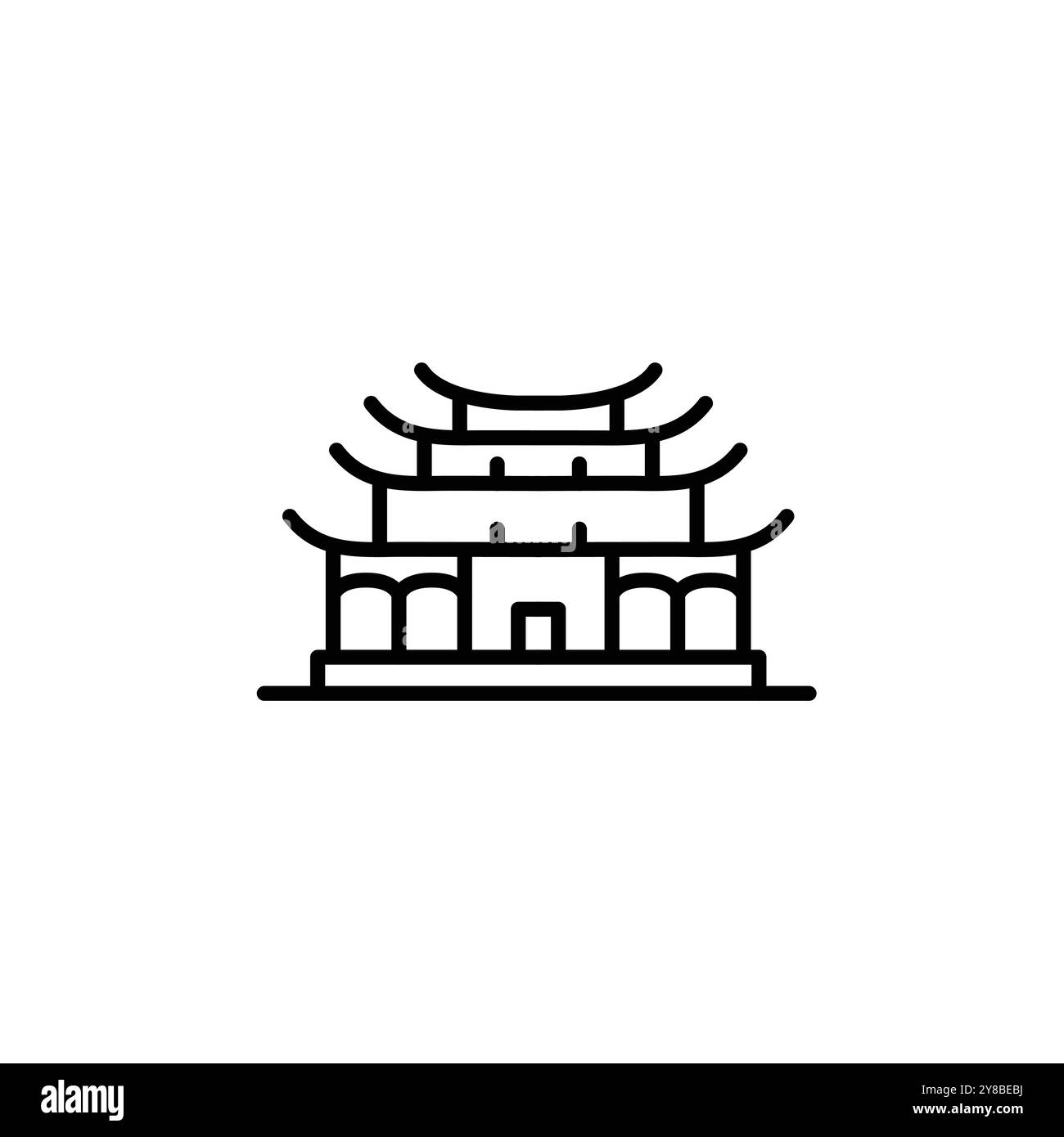 Japanese pagoda building Black and White Stock Photos & Images - Alamy