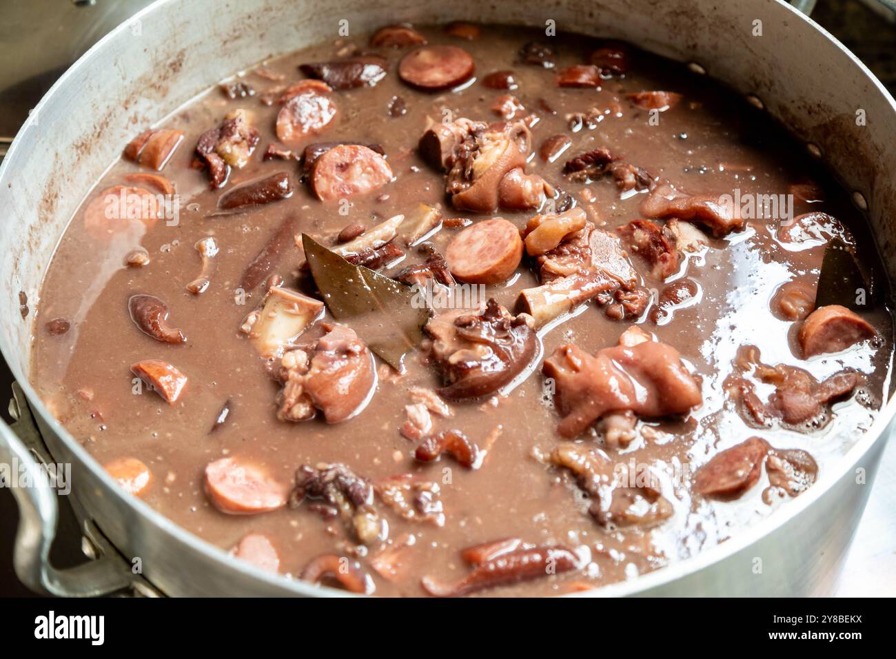 Classic Brazilian feijoada with traditional ingredients Stock Photo - Alamy
