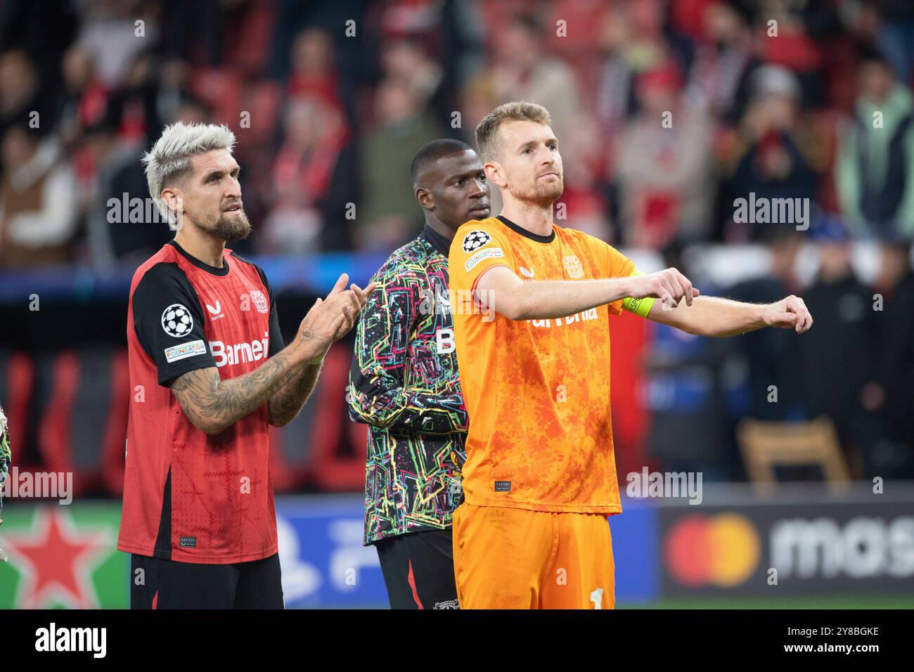 final jubilation Leverkusen, left to right Robert ANDRICH (LEV), Nordi ...
