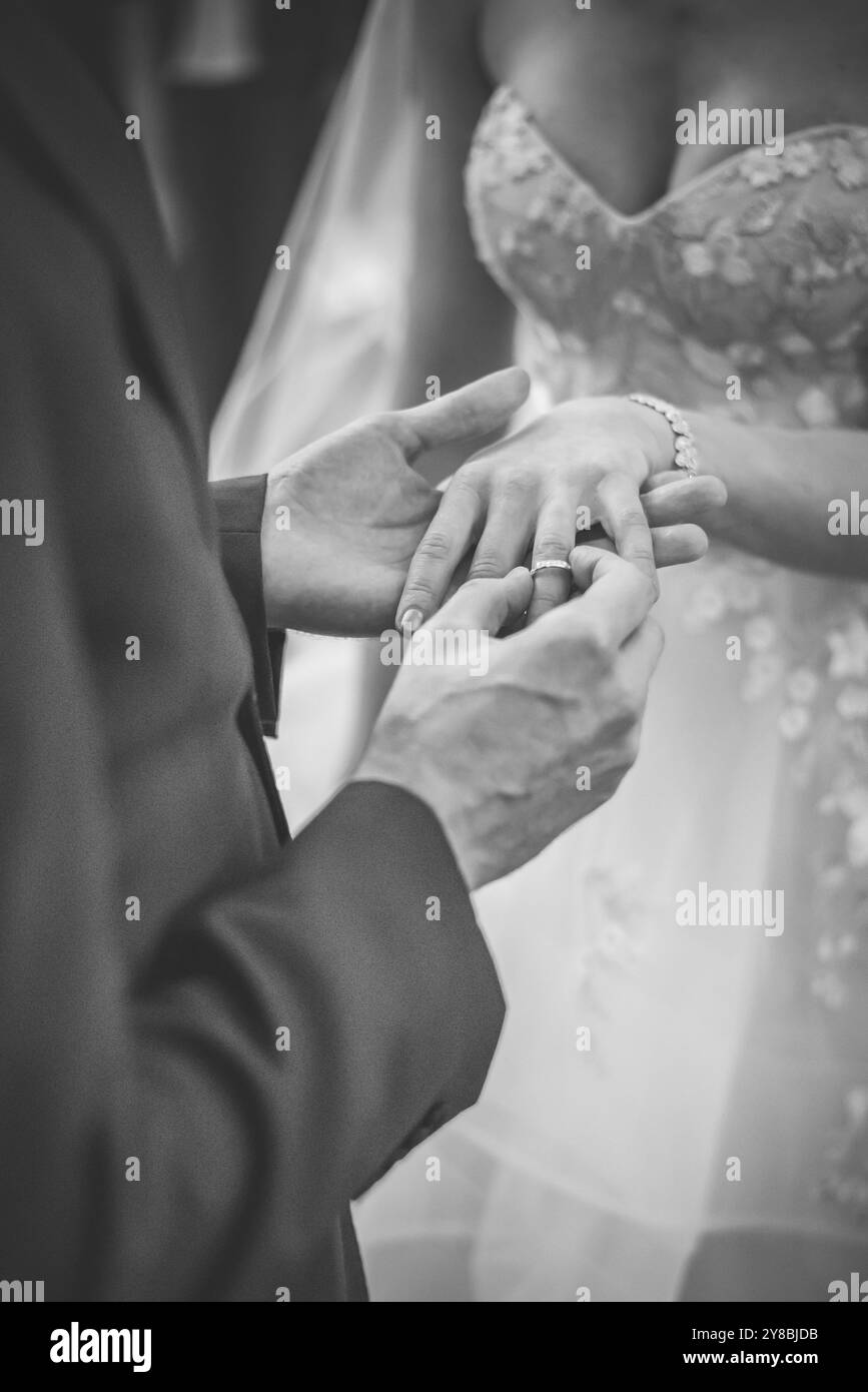 Female hands placing two hi-res stock photography and images - Alamy