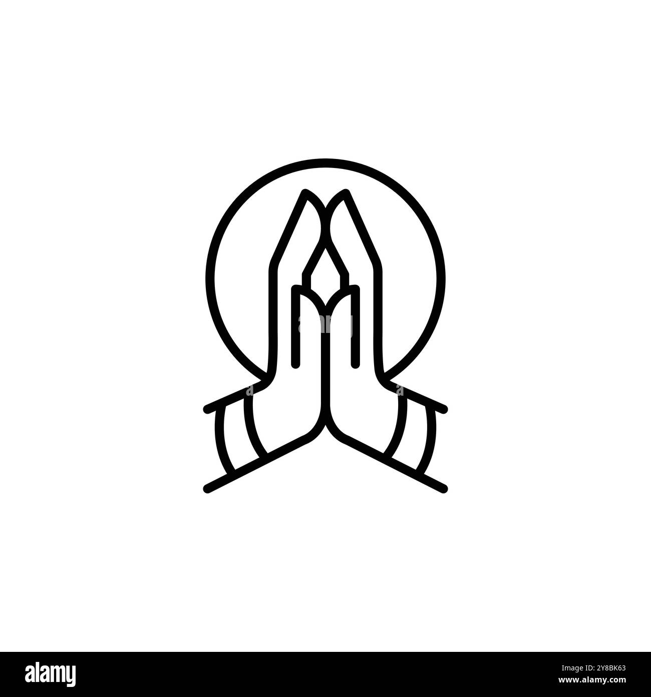 Prayer hands icon Stock Vector Image & Art - Alamy