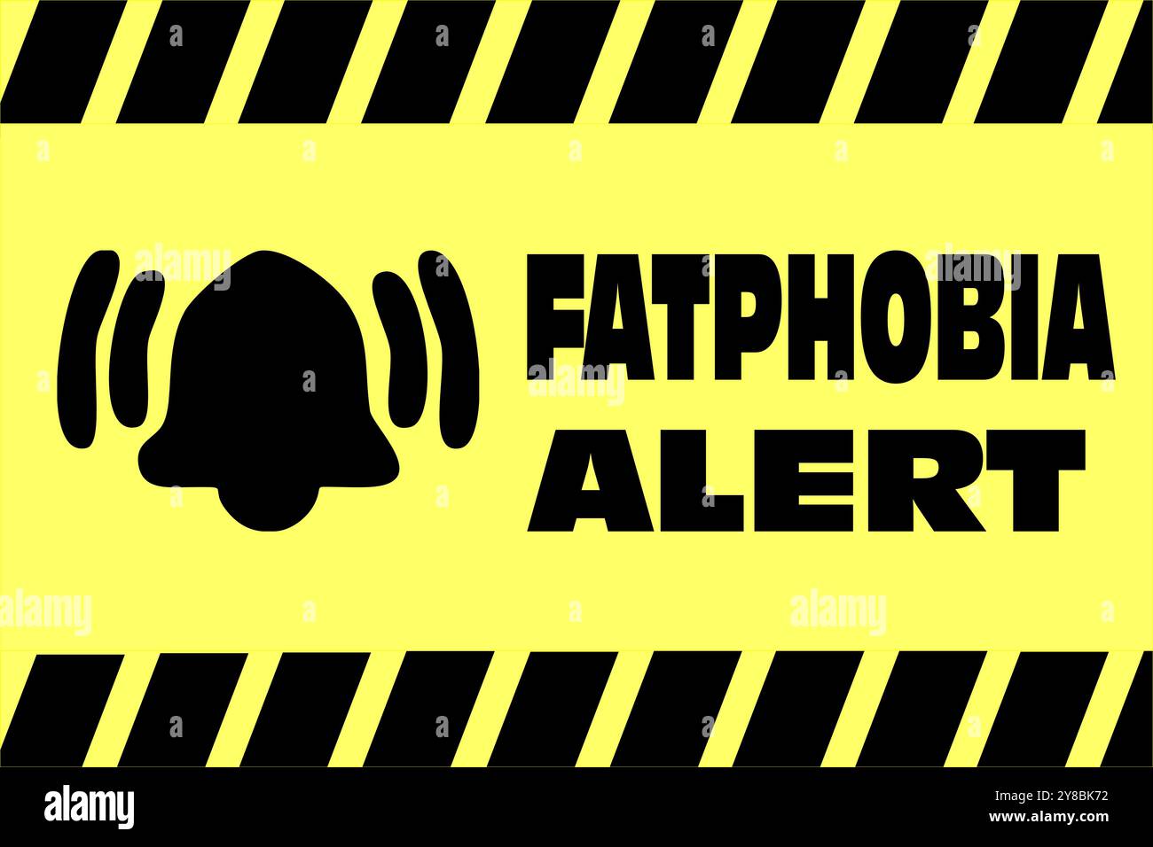 Warning message against Fatphobia web banner for tolerance Stock Photo ...