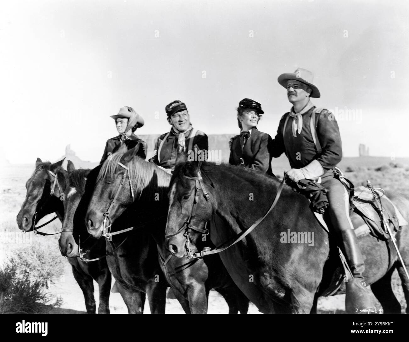 MILDRED NATWICK VICTOR McLAGLEN JOANNE DRU and JOHN WAYNE in SHE WORE A ...