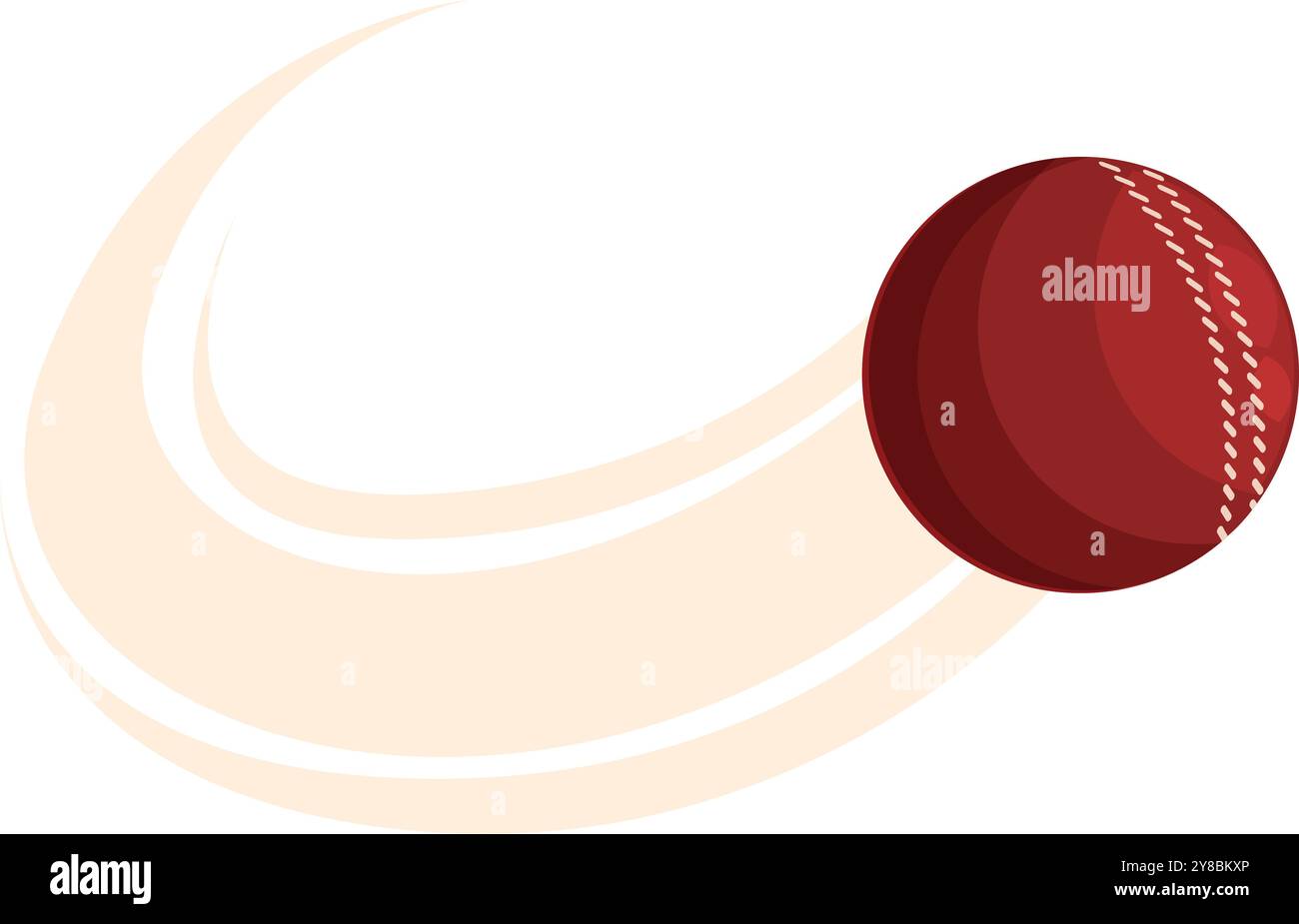 Red leather cricket ball moving fast leaving a motion trail behind ...