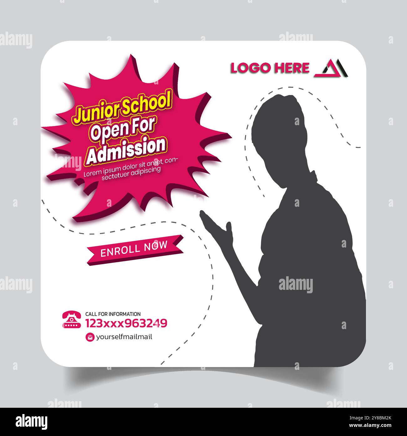 Back to school Simple Social Media Post Design Layout Stock Vector ...