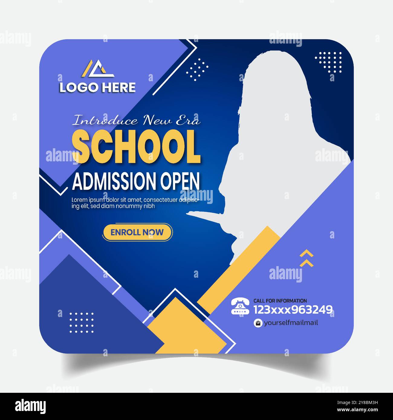 Creativity Kids School Ads Social Media Post Design Templates Stock ...