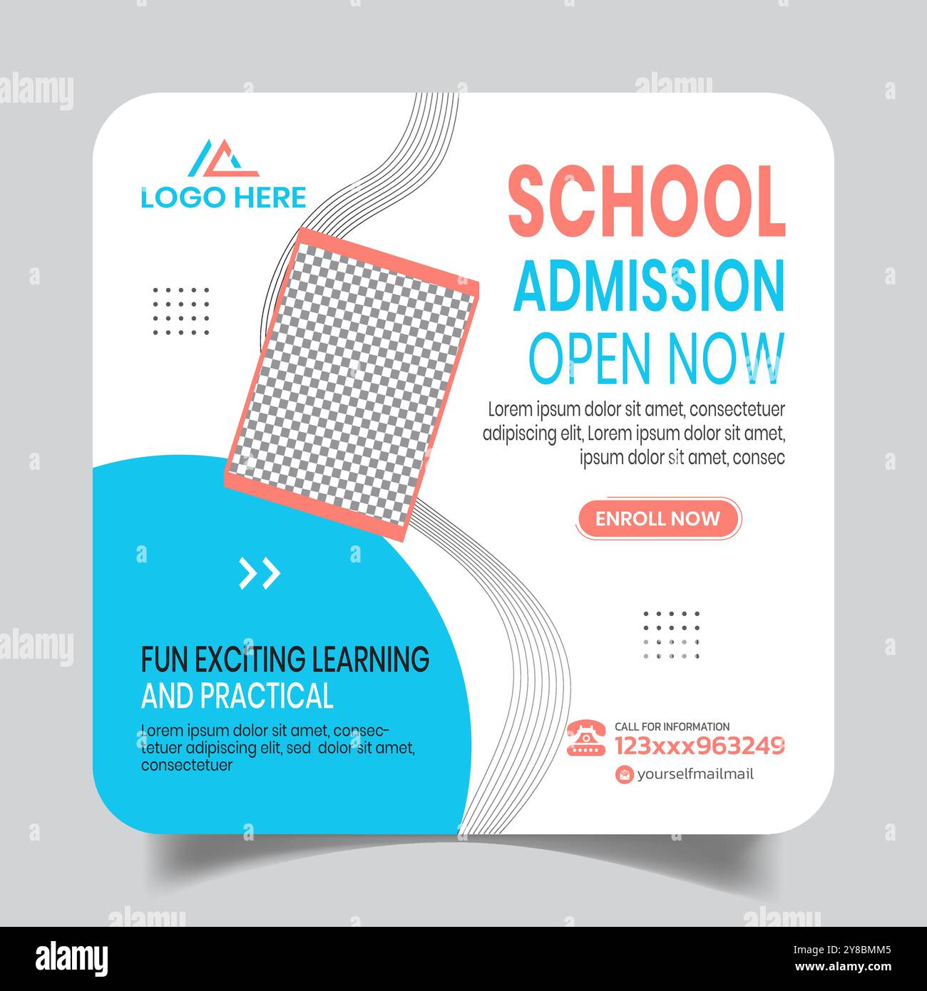 School Open Social Media Post Design Banner Stock Vector Image & Art ...