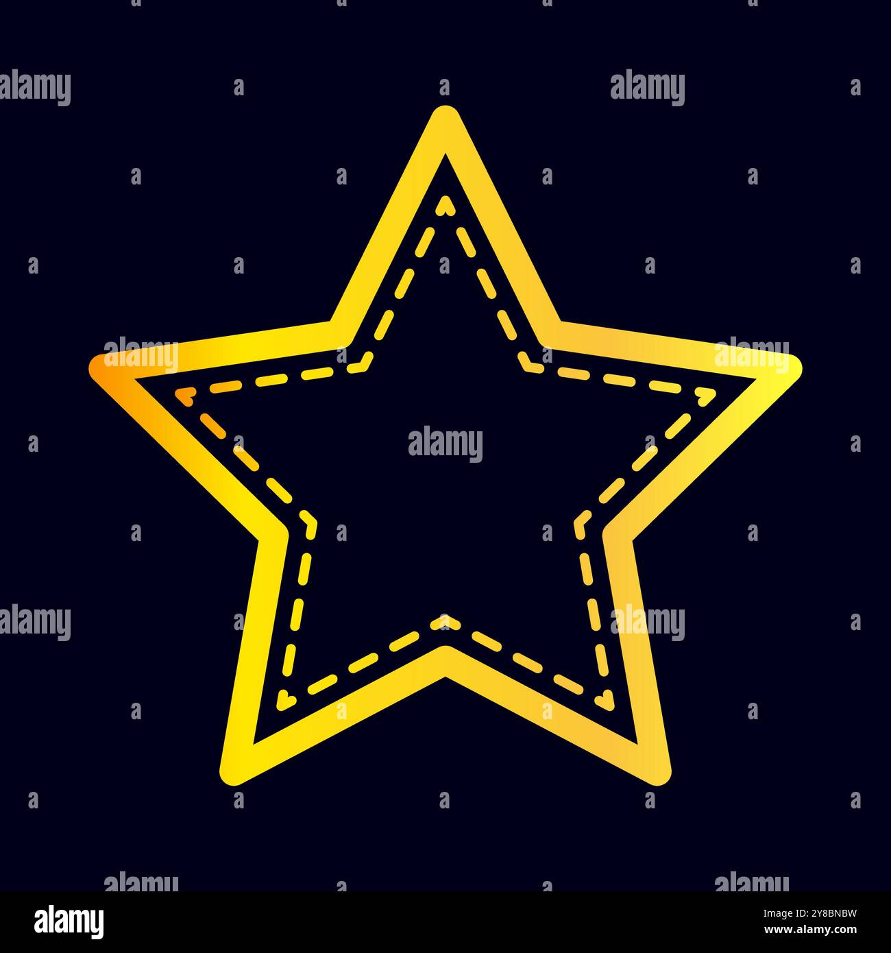 Star shape luxury gold frame template isolated on dark blue background ...