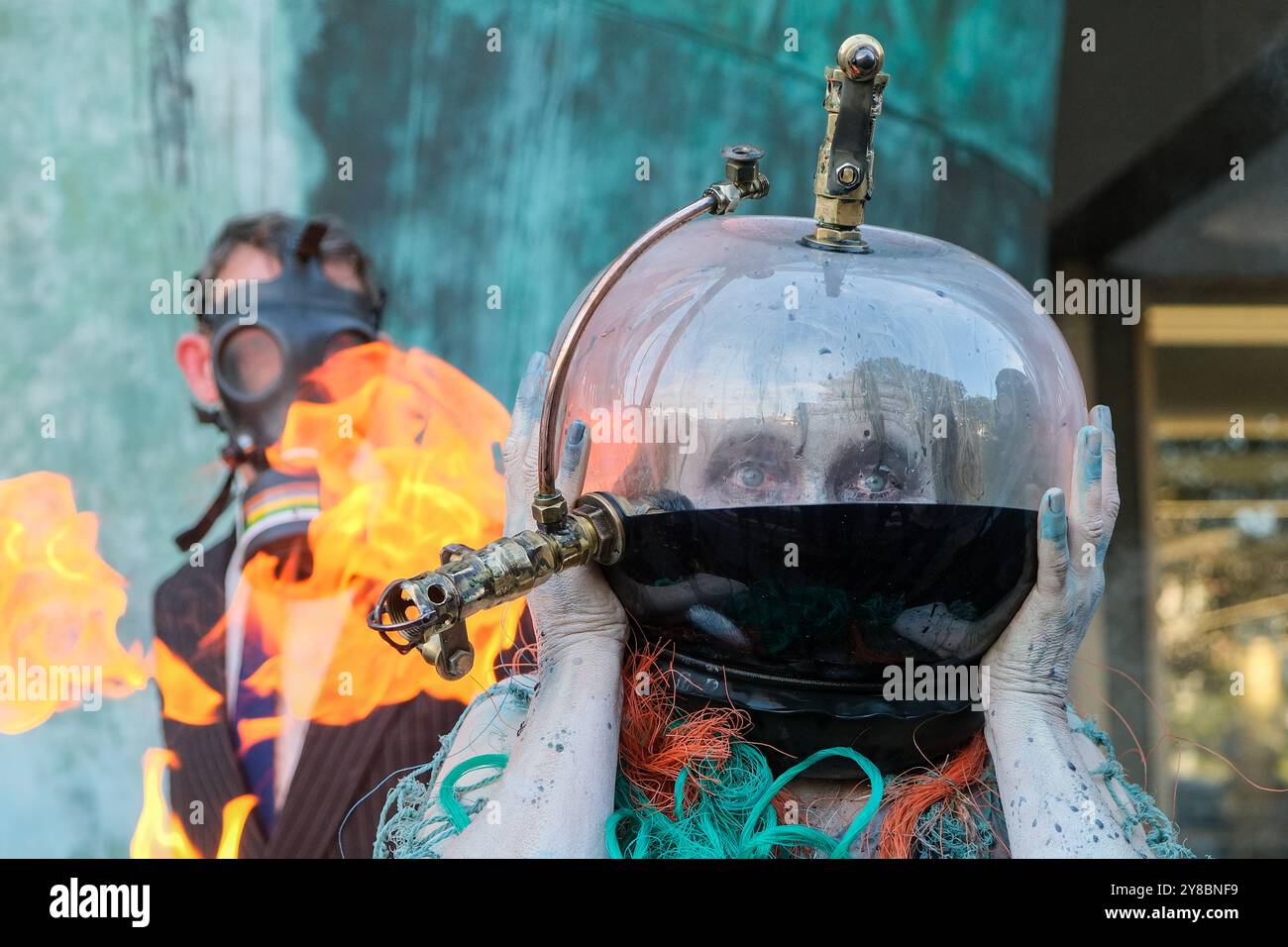 London, UK, 4th October, 2024. Ocean Rebellion staged a dramatic ...