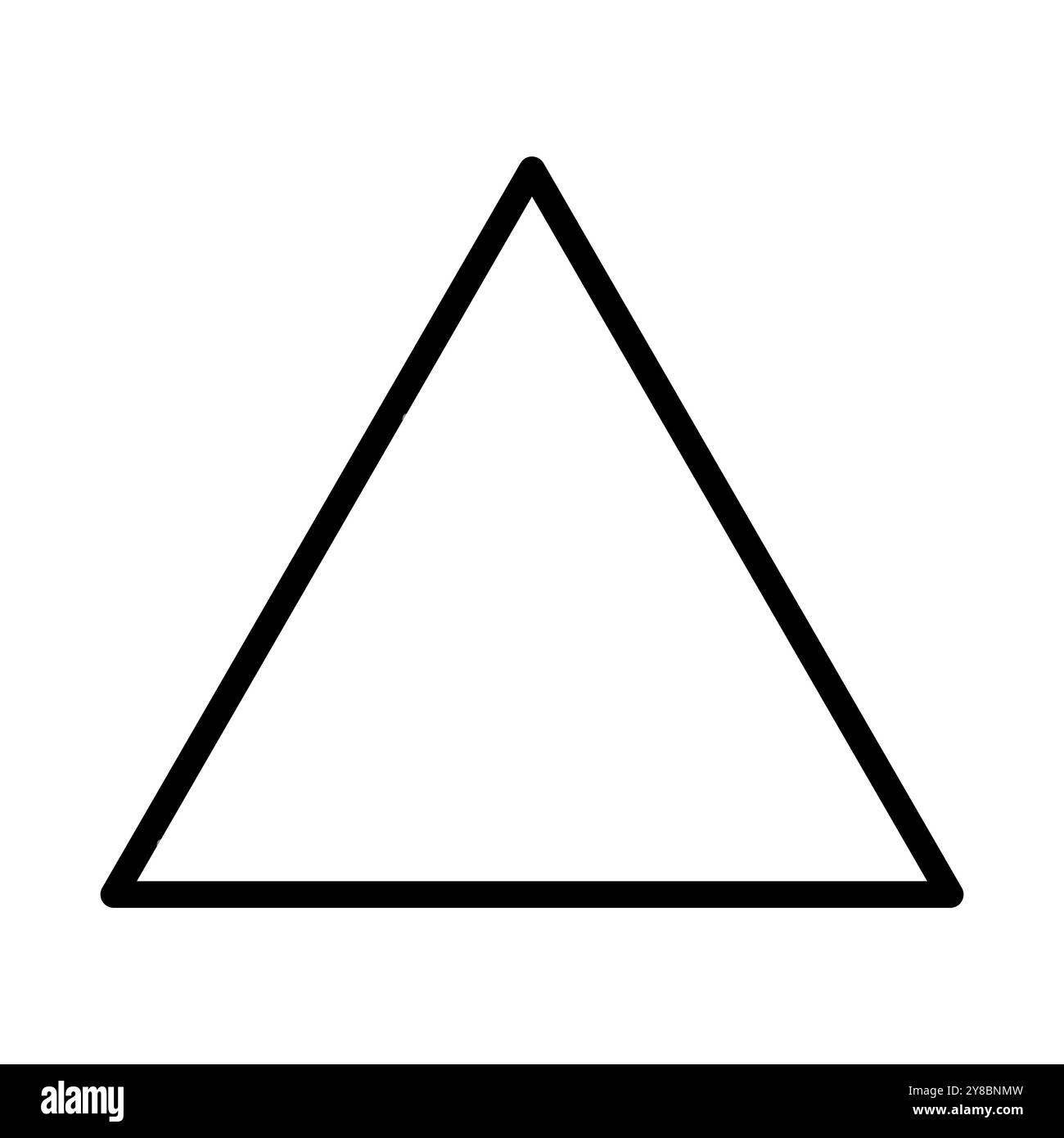 Triangle outline shape template isolated on white background. Vector ...