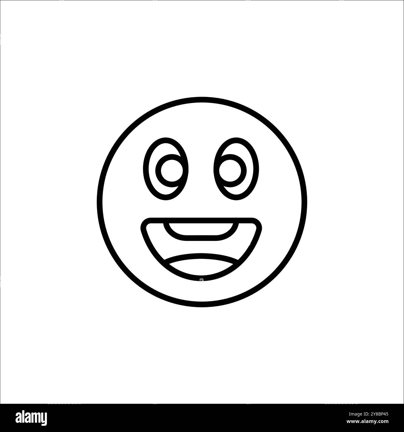 Excited smiley face icon Stock Vector Image & Art - Alamy
