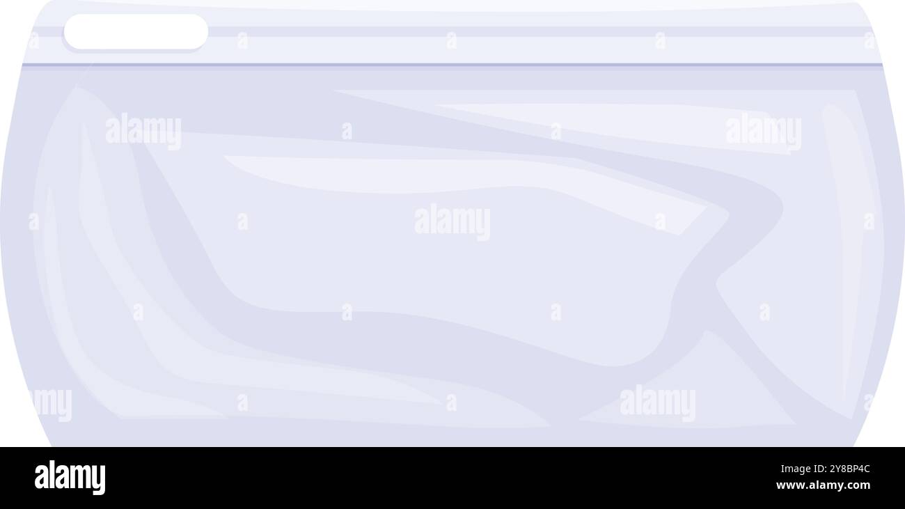 Isolated vector illustration of a transparent plastic bag with slider ...