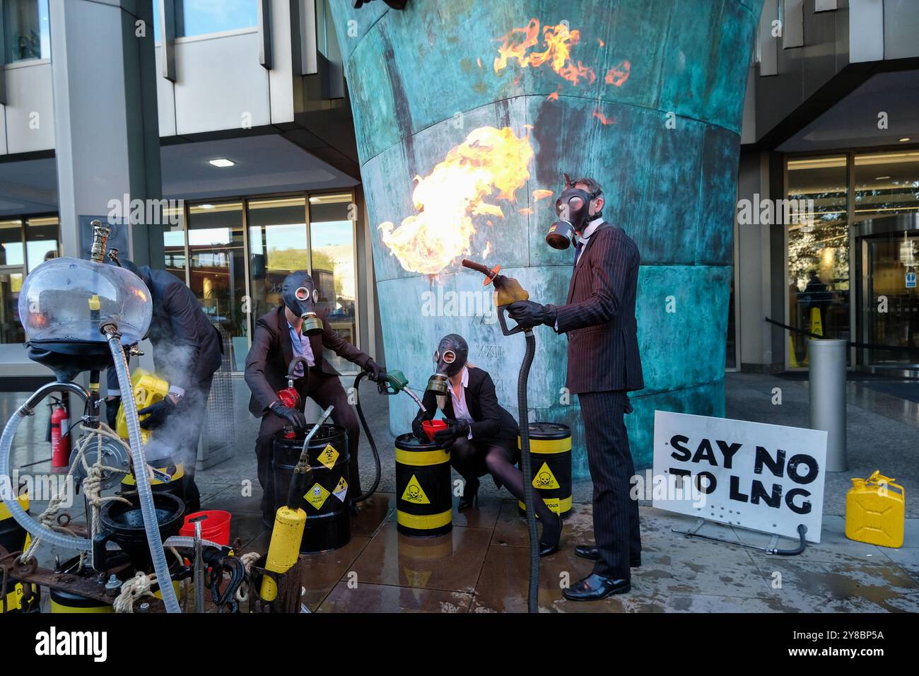 London, UK, 4th October, 2024. Ocean Rebellion staged a dramatic ...