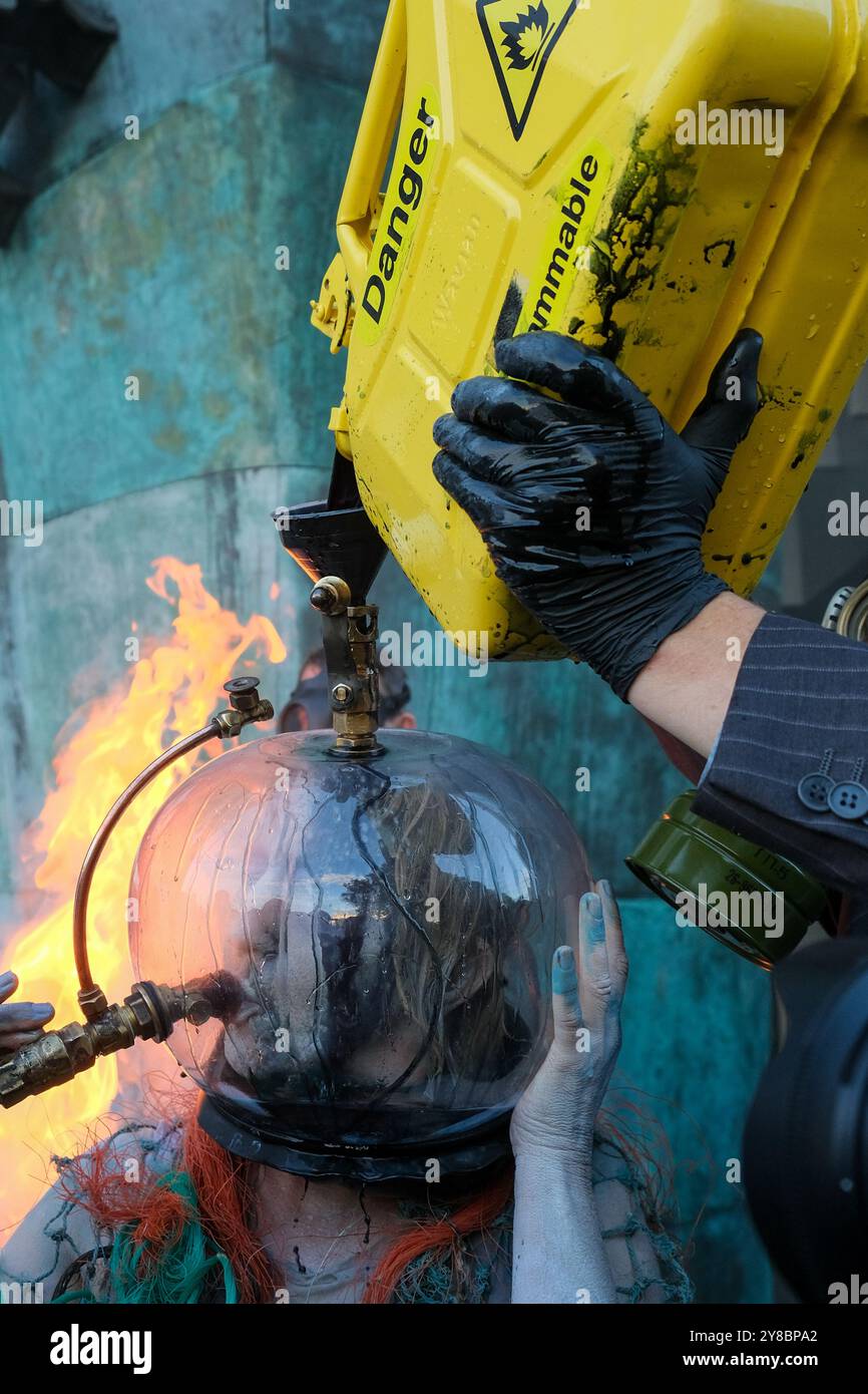 London, UK, 4th October, 2024. Ocean Rebellion staged a dramatic ...
