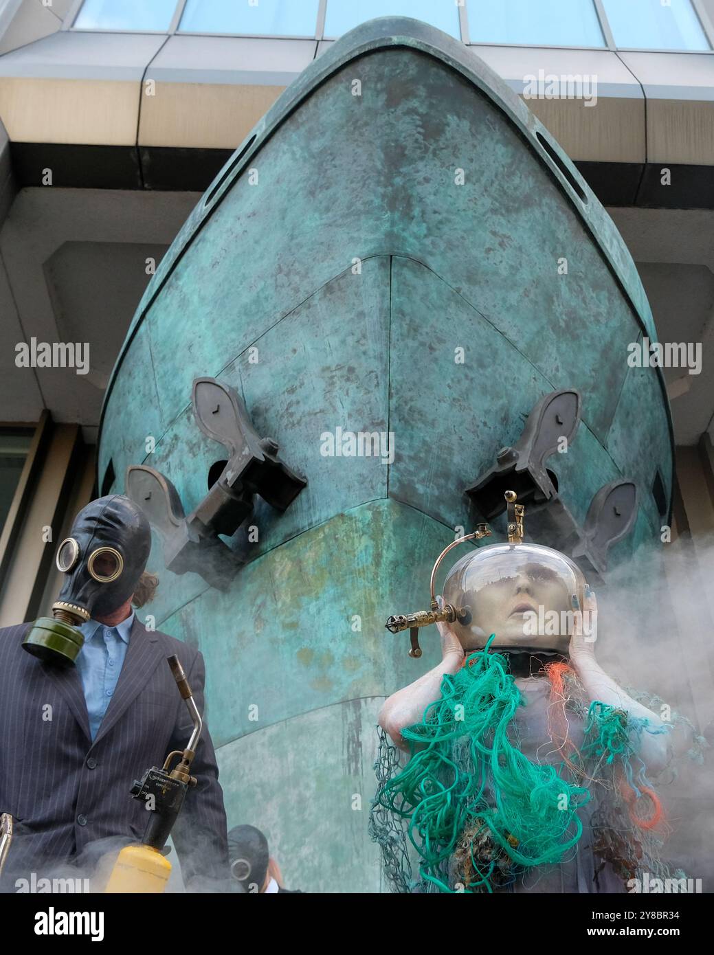 London, UK, 4th October, 2024. Ocean Rebellion staged a dramatic ...