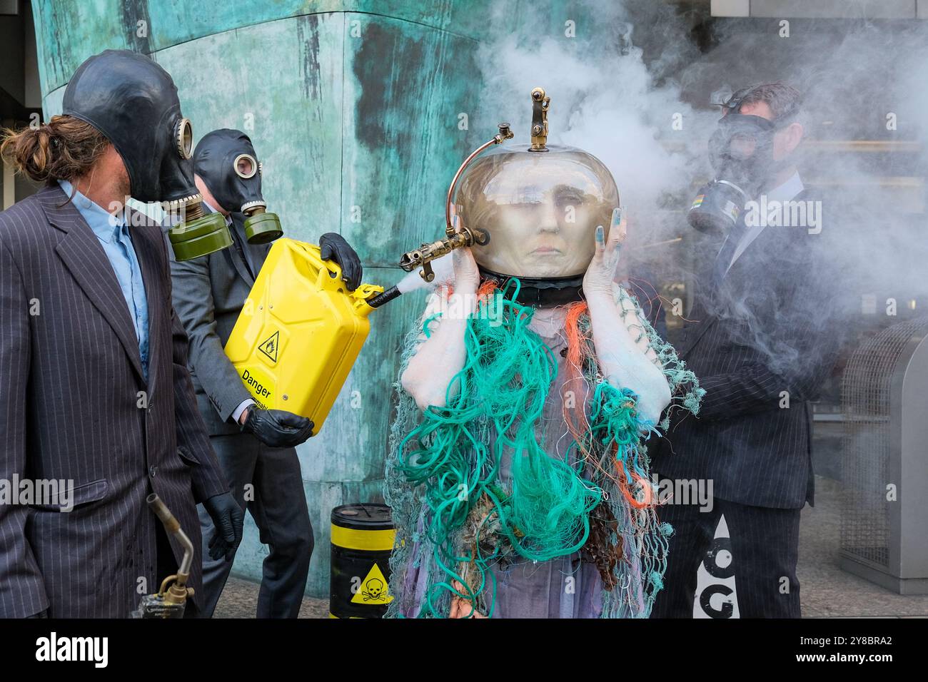 London, UK, 4th October, 2024. Ocean Rebellion staged a dramatic ...