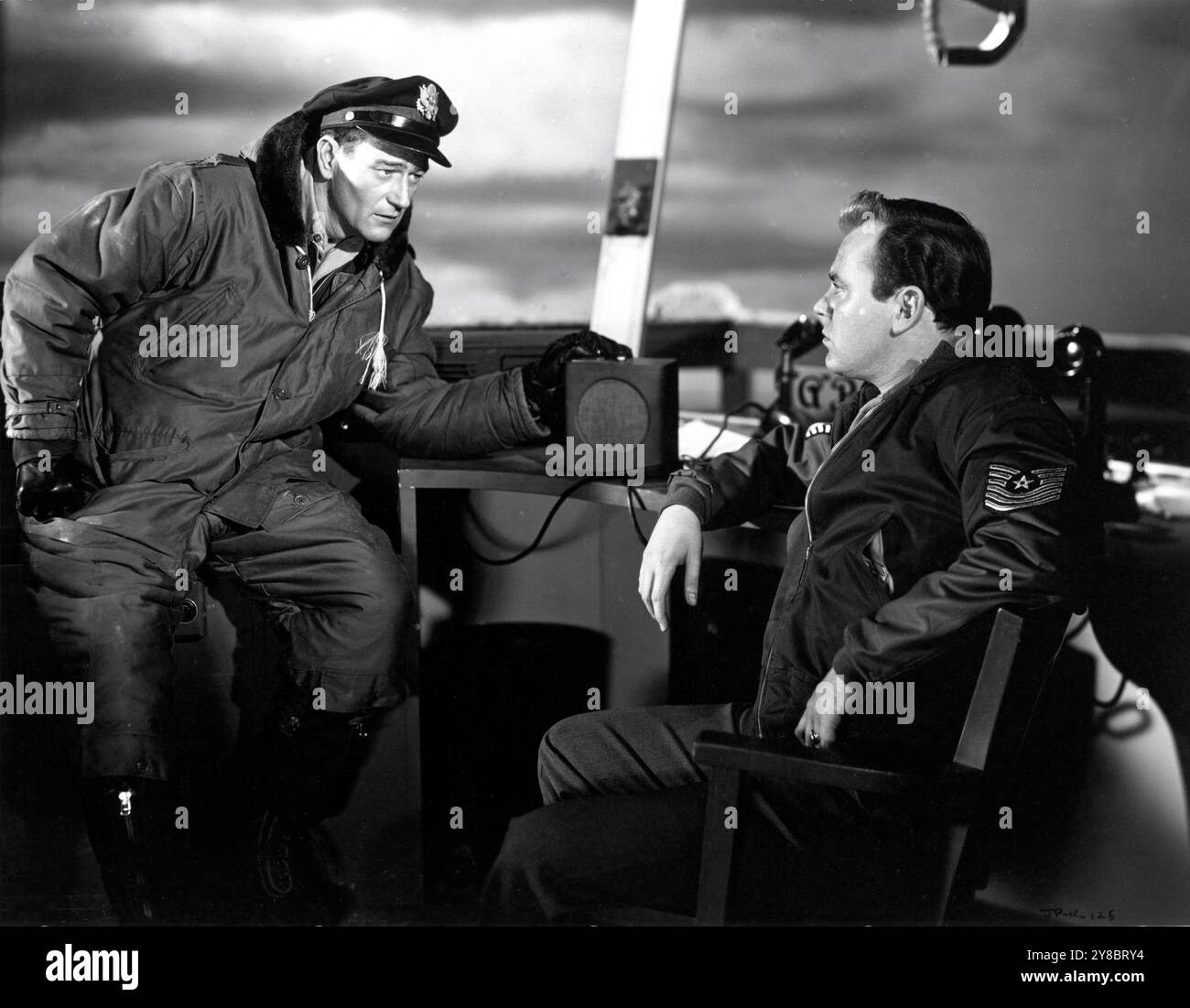 JOHN WAYNE and RICHARD ROBER in JET PILOT 1950 / 1957 director JOSEF ...