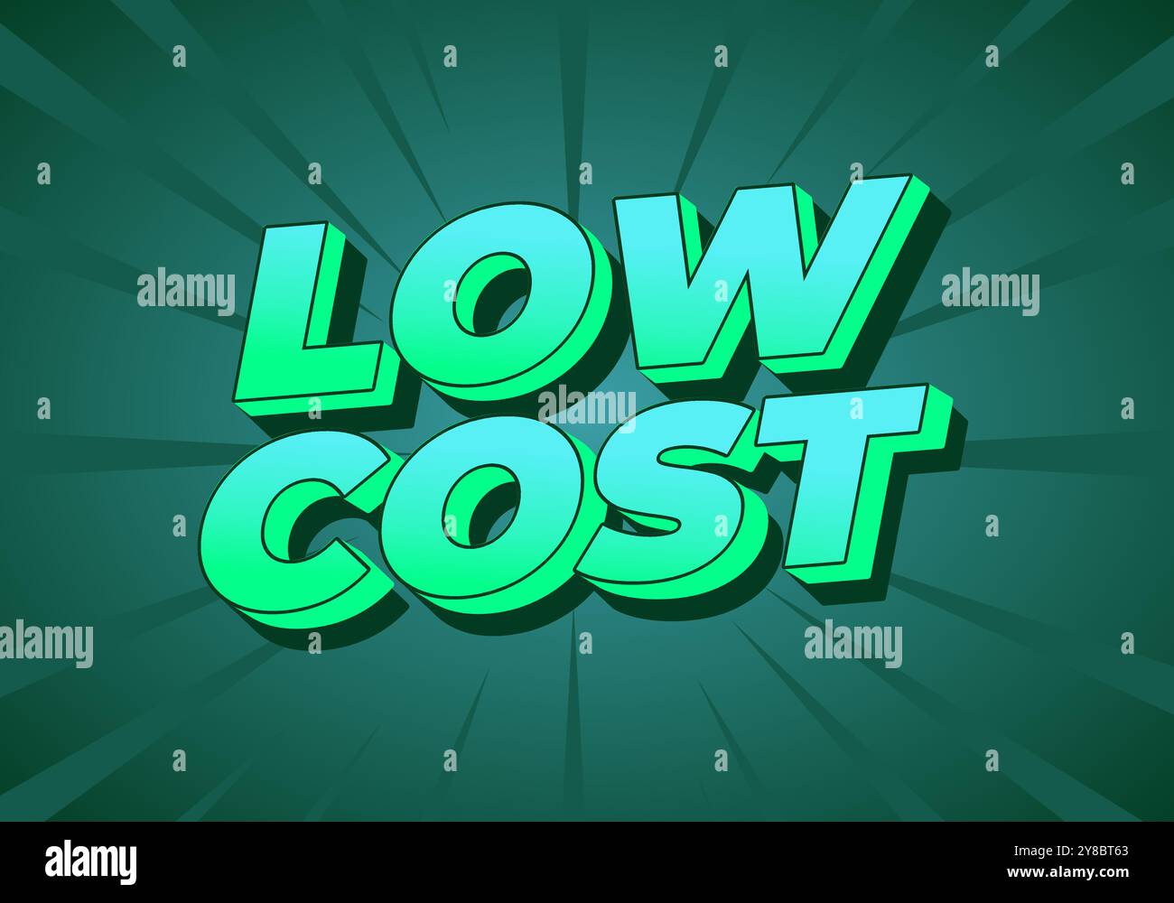Low cost. Text effect design in 3D style for promotional ads Stock ...