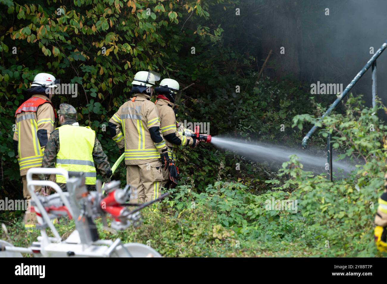 Unfall bei der Katastrophenschutz-Uebung LOKI 2024 in Dusseldorf: Beim ...