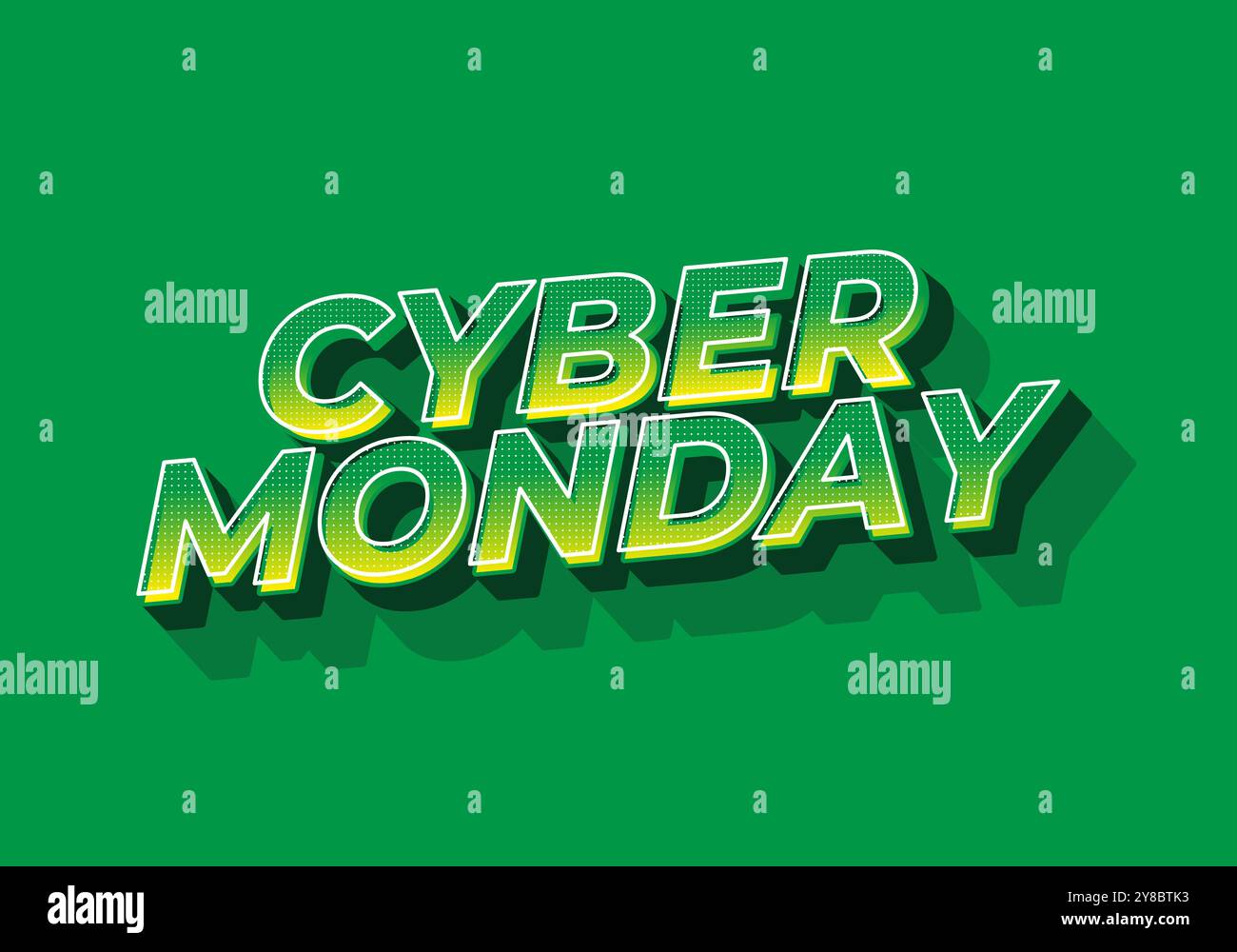 Cyber monday. Text effect design in 3D and bold fonts for digital ads ...