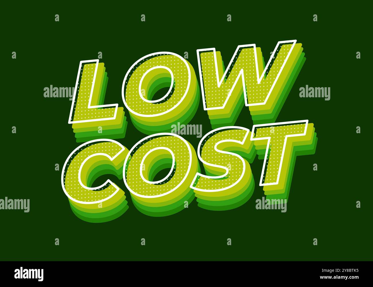 Low cost. Text effect design in 3D style for promotional ads Stock ...