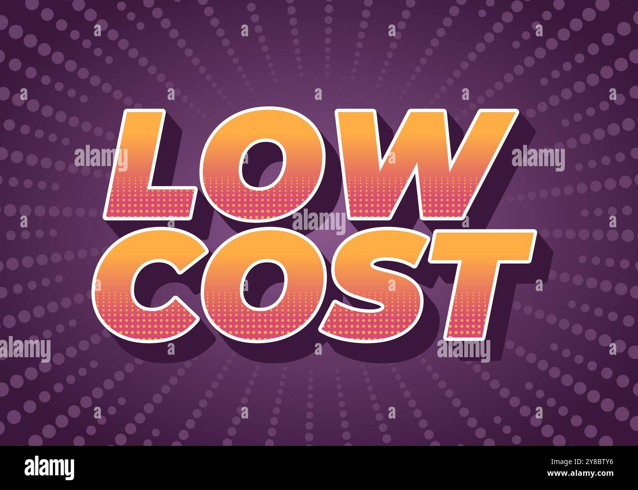 Low cost. Text effect design in 3D style for promotional ads Stock ...