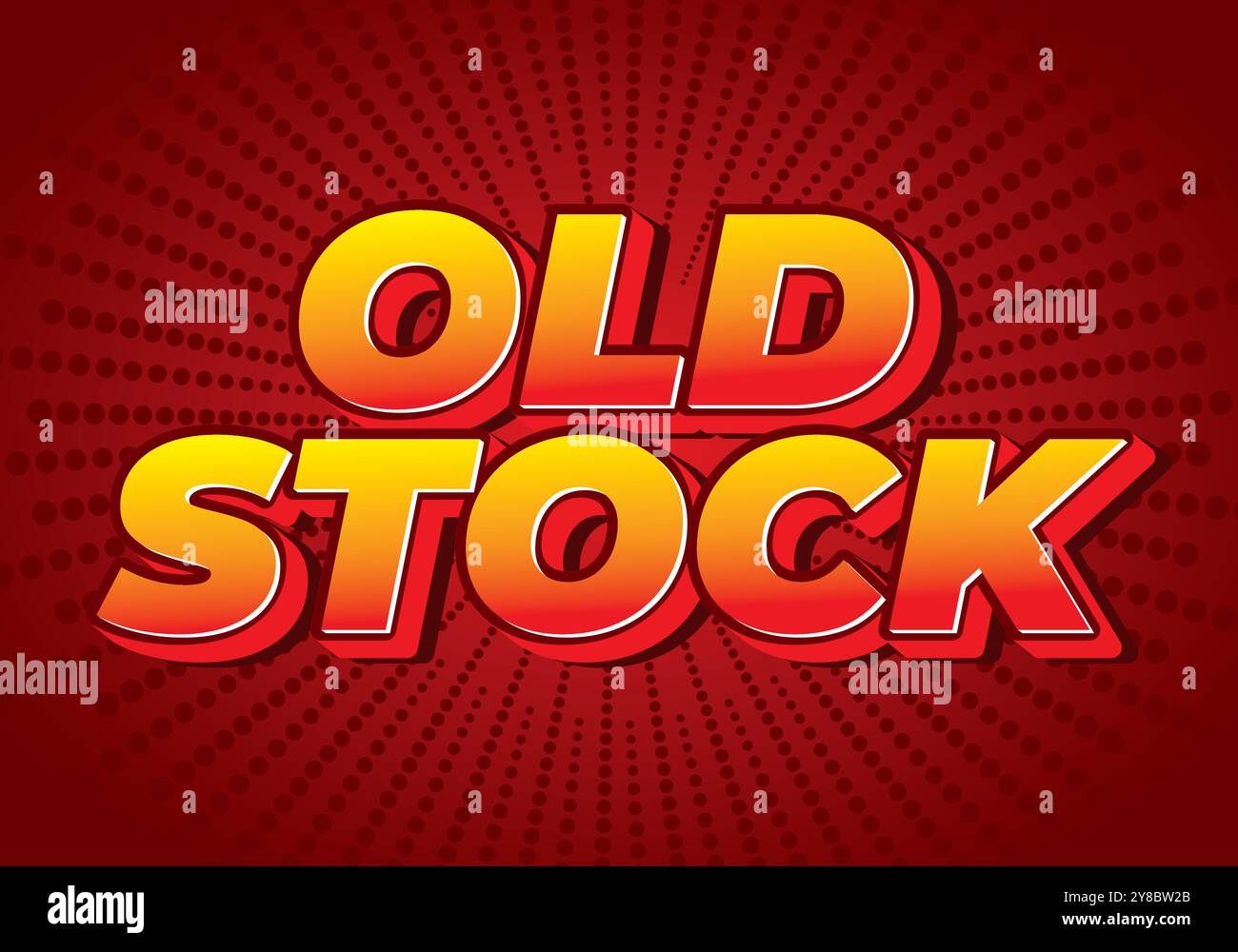 Old stock. Text effect design in 3D look with pop up colors for ...