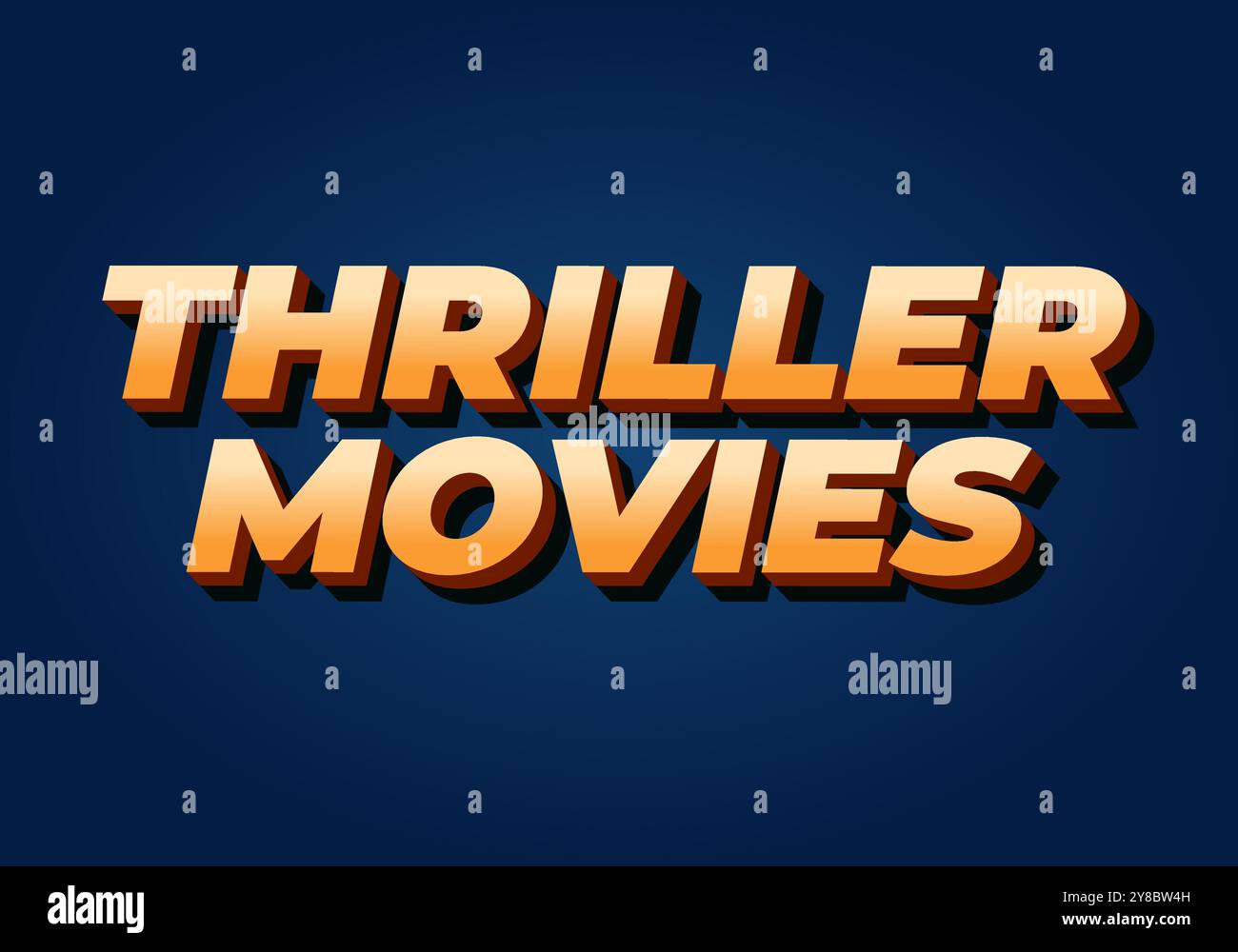 Thriller movies. Text effect design in modern colors and 3D style Stock ...