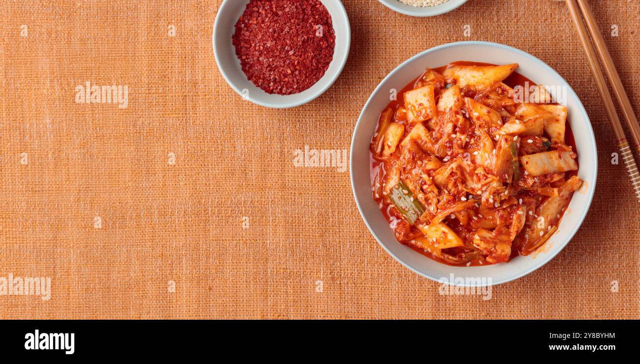 Kimchi, Kimchee in the Bowl, Red Spicy Kim Chi, Hot Fermented Napa ...