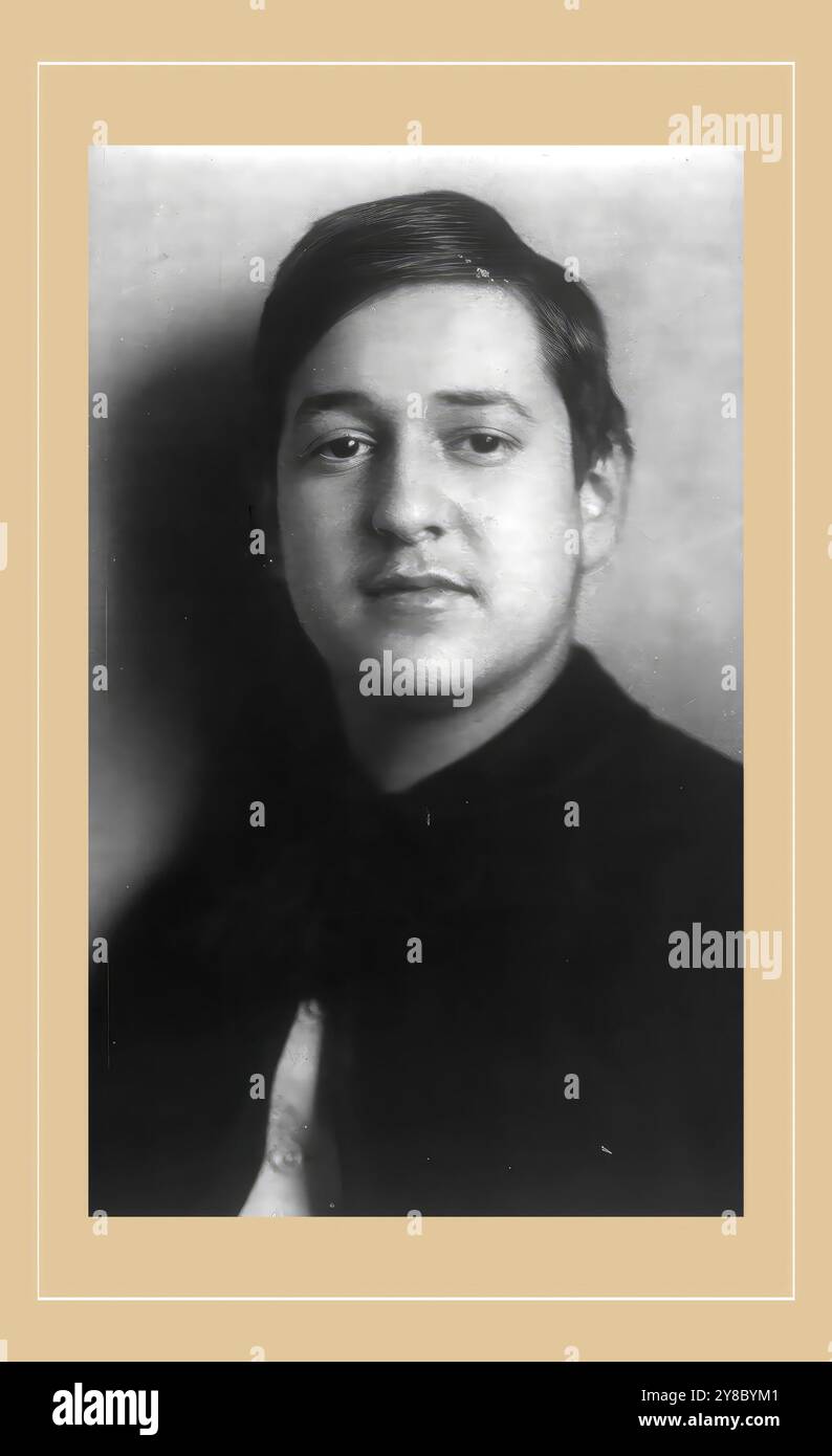 Erich Wolfgang Korngold, 1897-1957, bust portrait, facing left, 1 ...