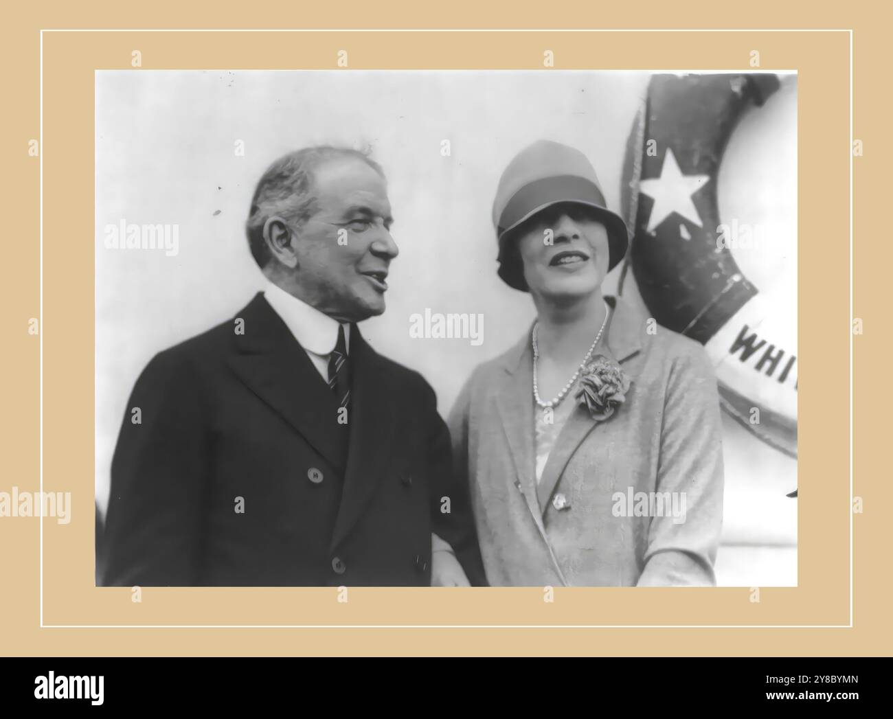William Crapo Durant, 1861-1947, Bust, facing right, with wife ...