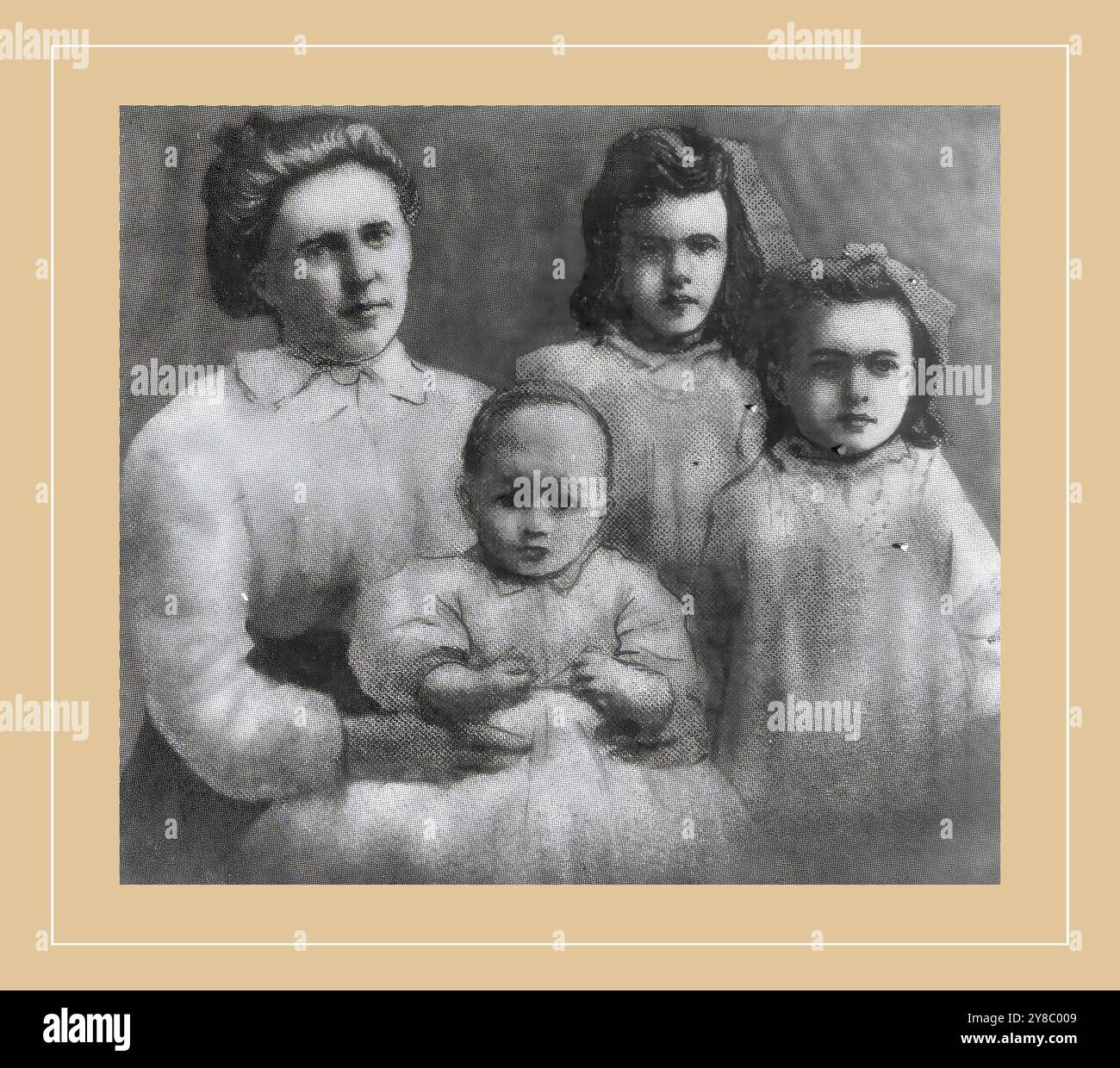 Belle Gunness, 1859-1908, Half lgth., facing right; with 3 children., 1 ...