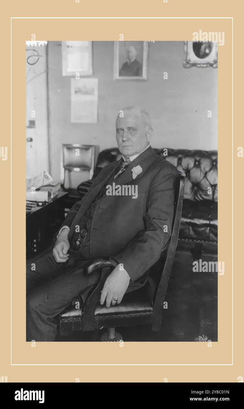 Champ Clark, three-quarter length portrait, seated, facing slightly ...