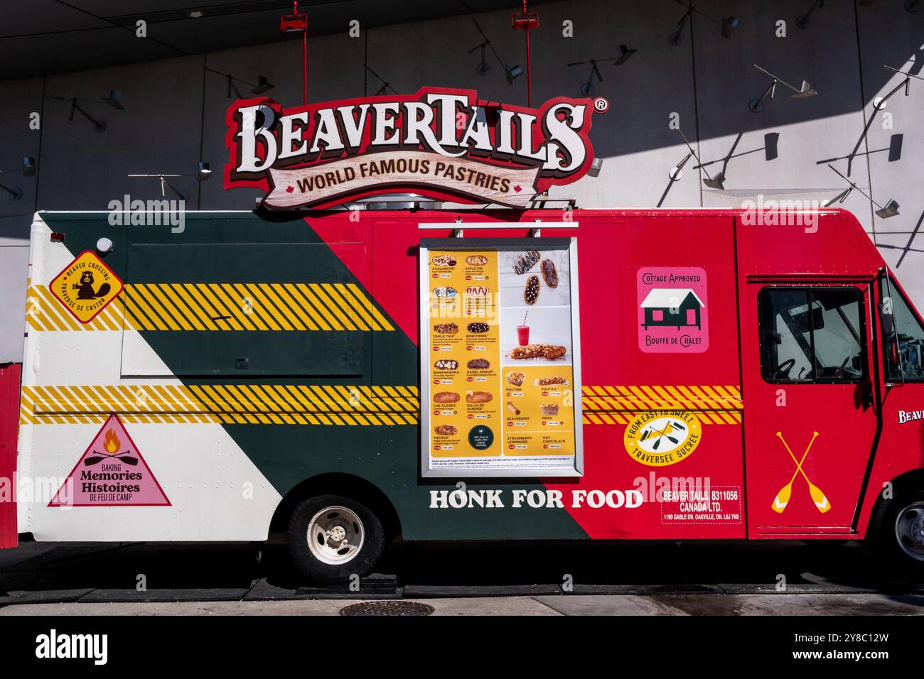 Foodtruck from BeaverTails fried dough stretched to look like a beaver ...