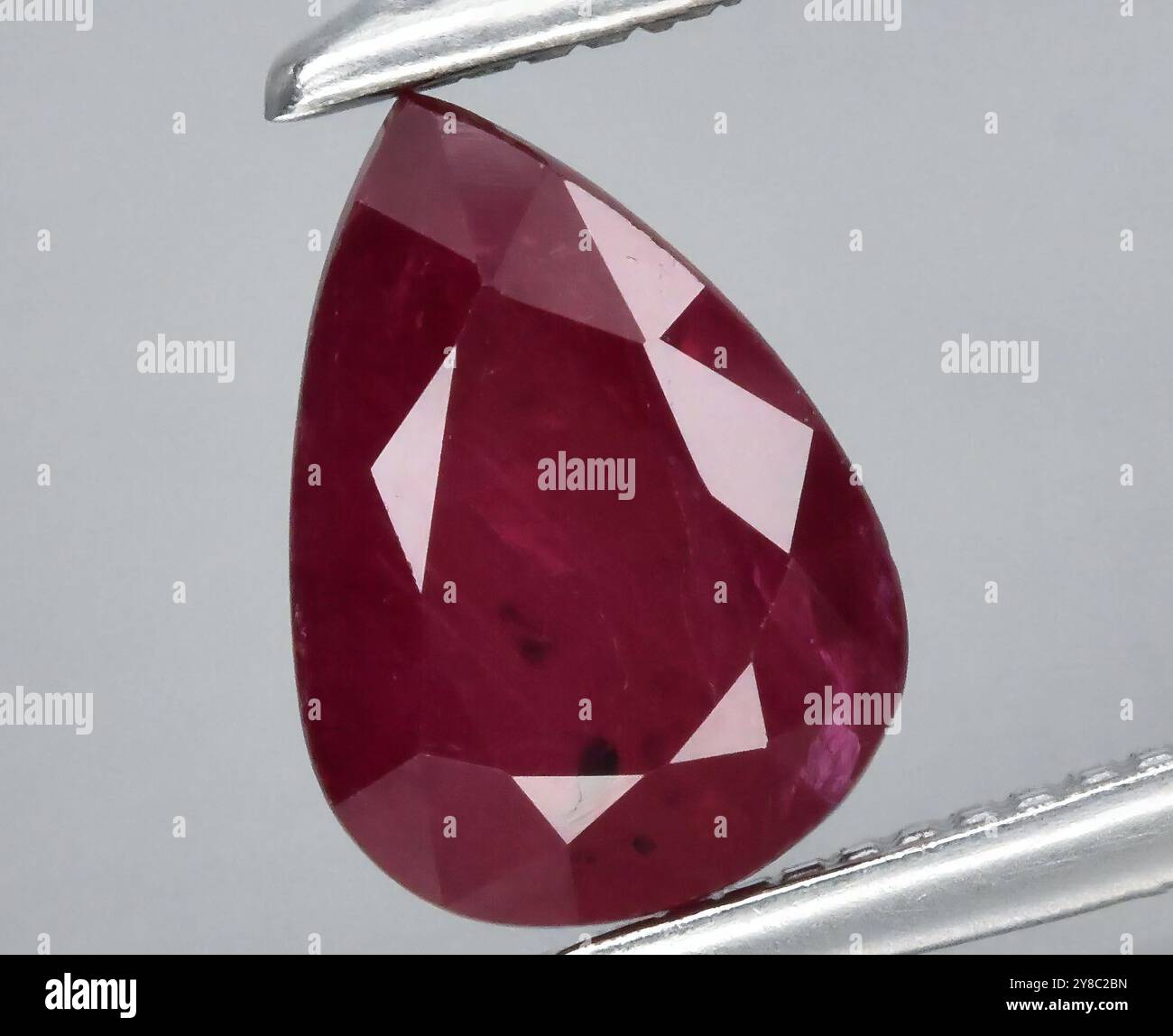 Radiant Teardrop Ruby Gemstone Captured in High Detail for Nature and ...