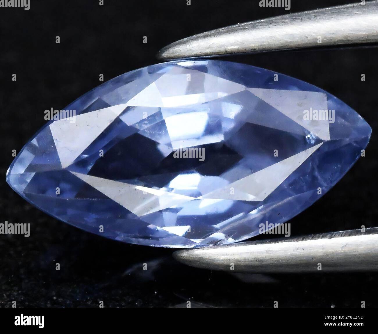 Stunning Blue Sapphire Gemstone in a Jewelry Setting Stock Photo - Alamy