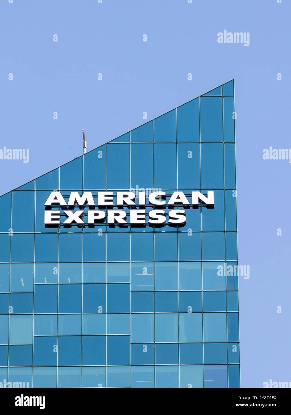 American Express sign on their Canadian head office building in Toronto ...