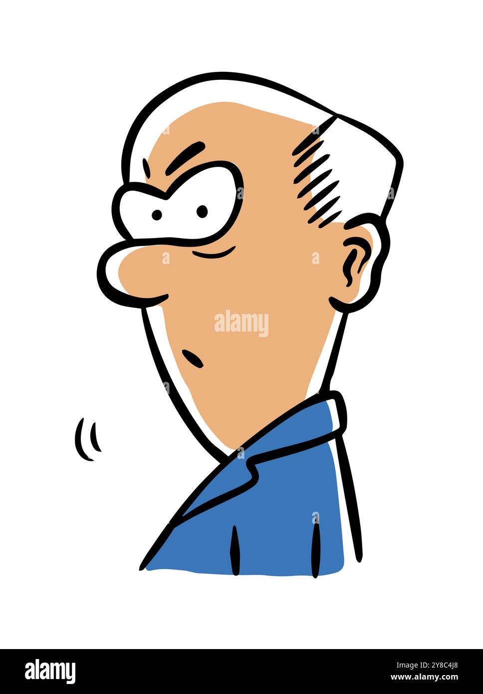 Suspicious mature man on white background Stock Vector Image & Art - Alamy