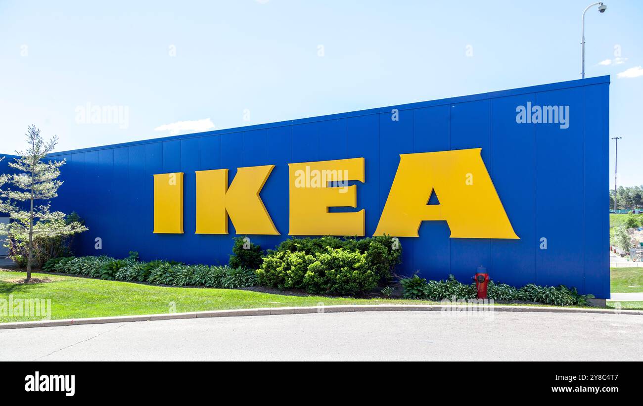 Sign of Ikea in North York, Toronto Stock Photo - Alamy