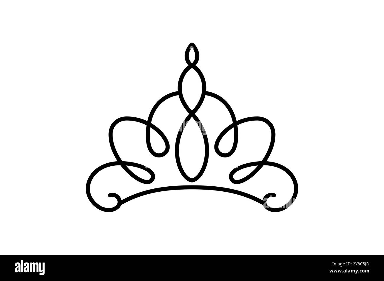 Crown icon vector aesthetics thin line sign. Outline Crown Isolated ...