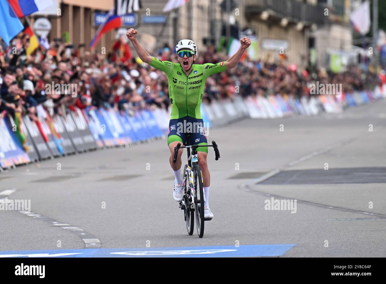 Tadej Pogacar of Slovenia the new World Champion & triple crown winner (Giro Tour Worlds) 2024 ...