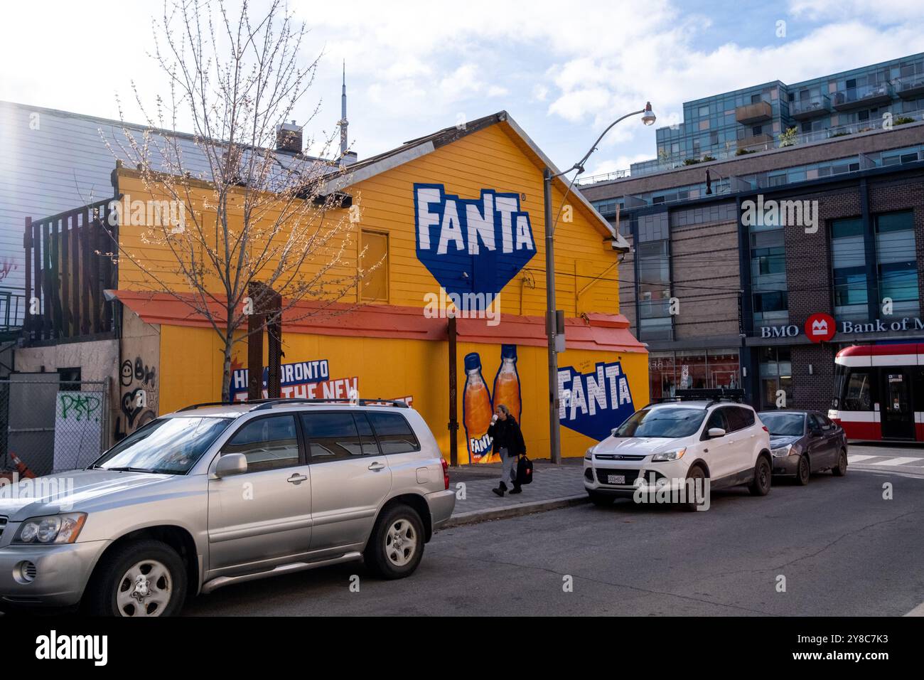 A major advertisement for Fanta, the German soda brand produced and ...