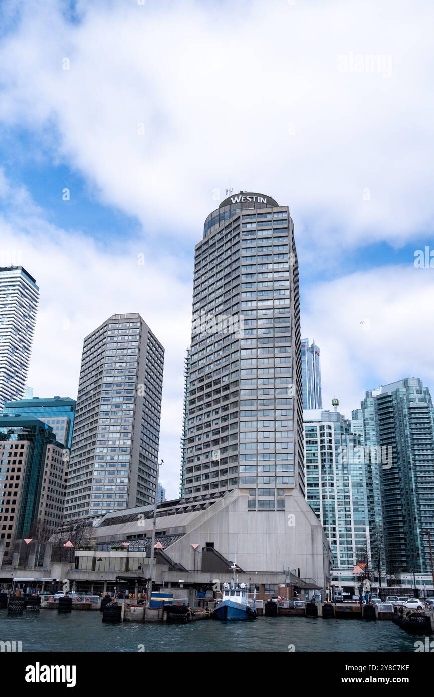 Urban landscape with high-rise residential and office buildings and The ...